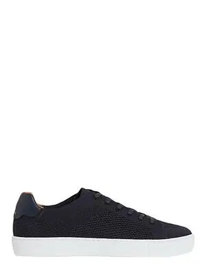 REISS Finley Knit Low-top Trainers - Navy