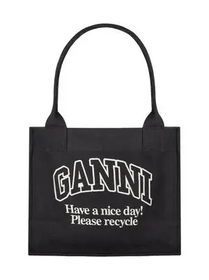 GANNI Large Shopping Bag - Black