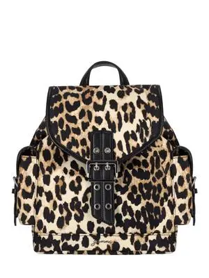 GANNI Ganni Bucky Small Animalier Backpack Brown