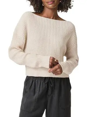 Splendid Splendid Olivia Cotton Crop Sweater Moonstone