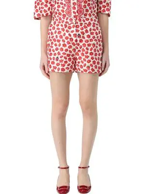 Versace Printed Shorts - Red