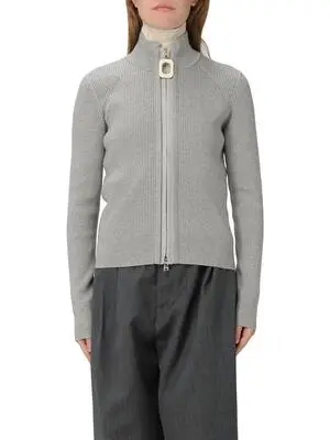 JW Anderson Ribbed Zip Up Sweater Grey