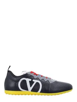 Valentino Garavani Valentino Garavani Perforated VLTN Logo Sneakers Black