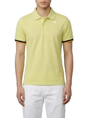 K-WAY Cotton Polo With Logo - Yellow