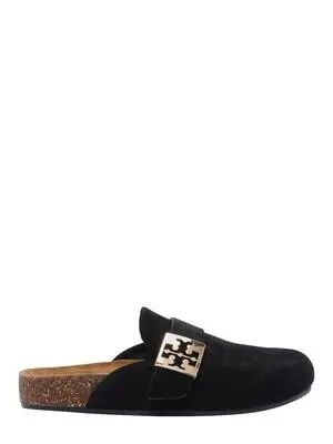 Tory Burch Mule Clogs With Gold Tone Hardware - Black