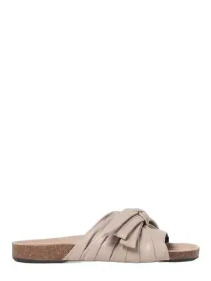 JW Anderson Flat Sandals With Knot Detailing - Ecru