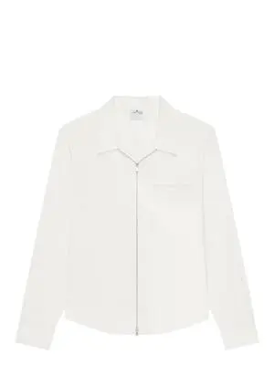 COURREGES Zipped Poplin Shirt - White