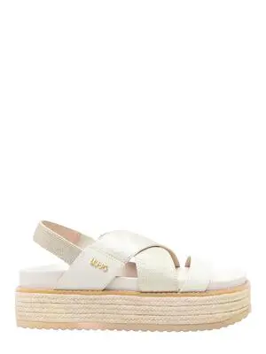 Liu Jo Woven Platform Sandals - Gold