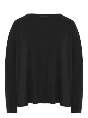 Eskandar Long-sleeve Pima Cotton Top - Black