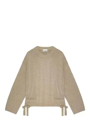 GANNI GANNI Drawstring Sweater Neutrals