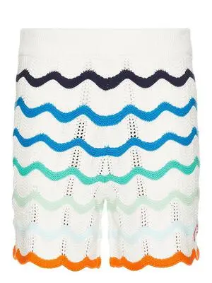 Casablanca Gradient Texture Shorts - Wave