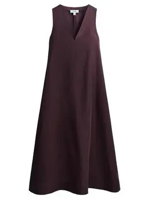 Cos A-line Linen-blend Maxi Dress - Red