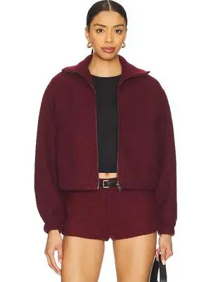 Amanda Uprichard X Como Bomber Jacket - Burgundy