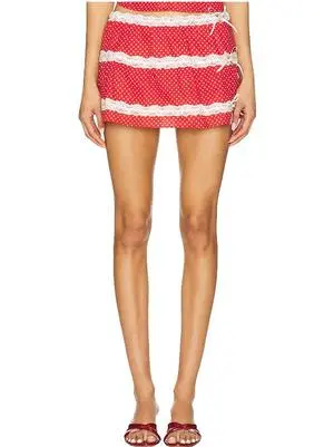 GUIZIO Simone Mini Skirt - Red
