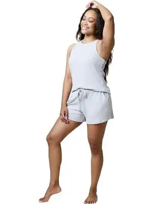 SOFTIES Rib Dream Racerback Short Set - Grey