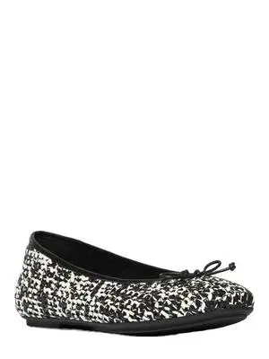 Fitflop FitFlop Delicato Woven Mary Jane Flat Black/ Ivory Mix