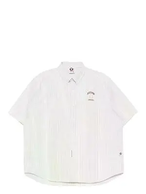AAPE BY *A BATHING APE® Aapenow Moonface-logo Striped Shirt - Neutrals