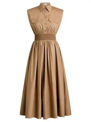 Scanlan Theodore Parachute Cotton Shirt Dress - Camel
