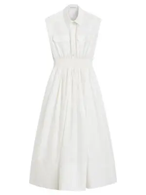 Scanlan Theodore Parachute Cotton Shirt Dress - Optical White