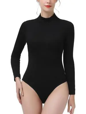 KIMI + KAI Turtleneck Bodysuit - Black