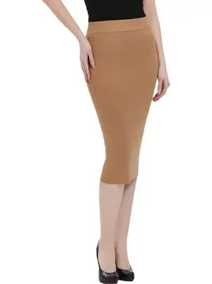 KIMI + KAI Knit Pencil Skirt - Champagne