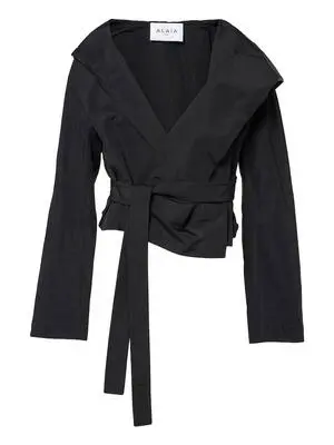 Alaïa Hooded Wrap Jacket - Black