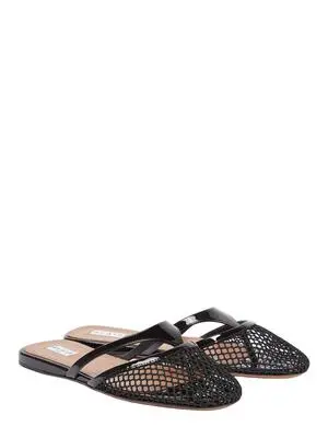 Alaïa Alaïa Infradito Fishnet Mules Black