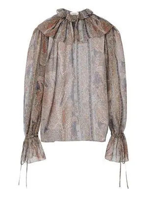 Saint Laurent Paisley Silk Georgette Blouse - Multicoloured