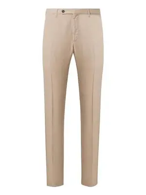 SLOWEAR Incotex Linen And Cotton Straight Pants - Beige