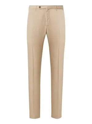 SLOWEAR Incotex Linen And Cotton Straight Pants - Beige