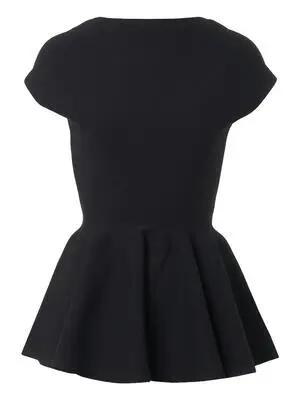 Alaïa Peplum Top - Black