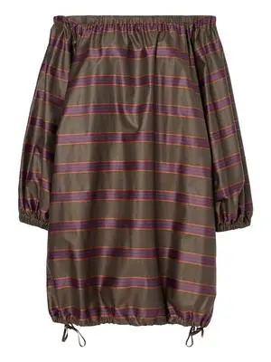 Max Mara Alcamo Cotton-blend Canvas Minidress - Multicoloured