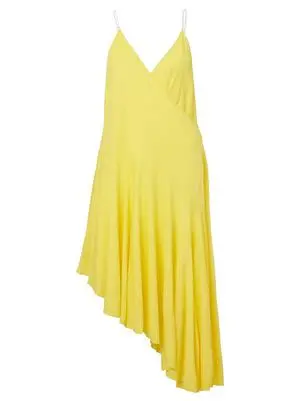 Alaïa Asymmetric Jersey Slip Dress - Yellow