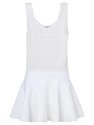 Alaïa Skater Mini Dress - White