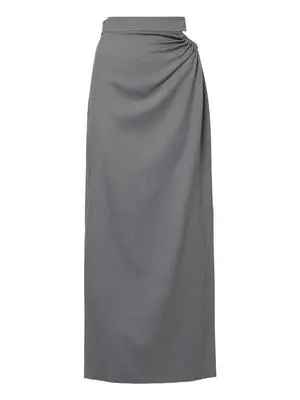 Max Mara Wool And Silk Maxi Skirt - Grey
