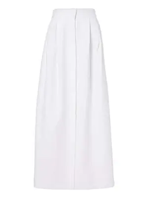 Max Mara Cotton-blend Gabardine Maxi Skirt - White