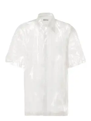 Dries Van Noten Sheer Bowling Shirt - Transparent
