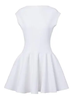 Alaïa Pleated Minidress - White