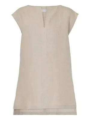 Max Mara Colombo Linen Top - Beige