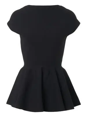 Alaïa Peplum Top - Black