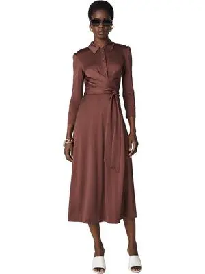 Diane Von Furstenberg Sana Shirt Dress - Chocolate