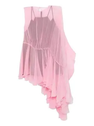 ALAINPAUL Extended Ruffle Top - Pink