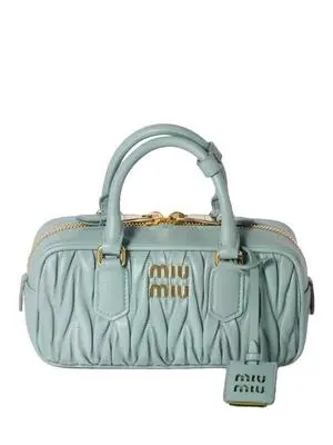 Miu Miu Arcadie Matelassé Tote - Green