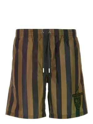Fendi Printed Swim Shorts - Brown