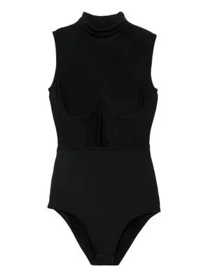 NENSI DOJAKA Knitted Corset Bodysuit - Black