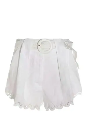 Farm Rio Richelieu Wide Leg Shorts - White