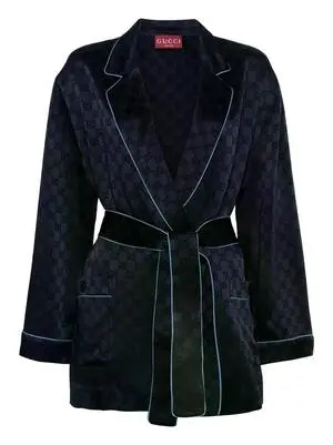 Gucci Gg Jacquard Jacket - Blue