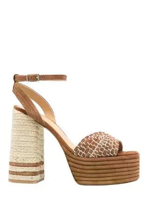 CastaÑer 130mm Ferosa Platform Sandals - Brown