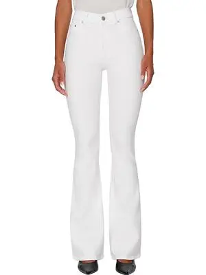 DL1961 Bridget High-rise Bootcut Jeans - White