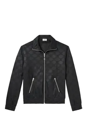 Celine Logo-jacquard Tech-jersey Track Jacket - Black